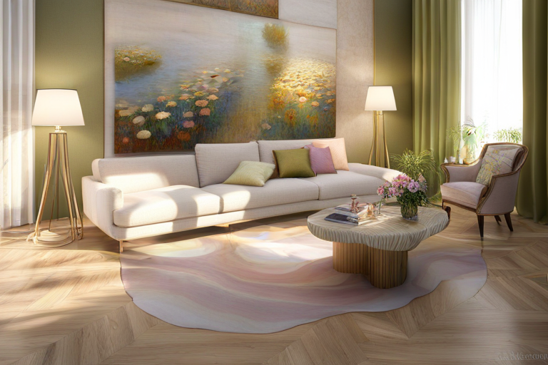 Claude Monet Living Room | ai4spaces