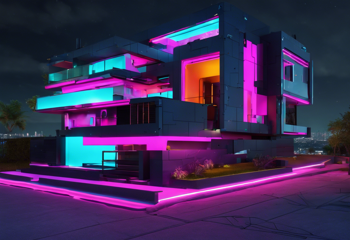Cyberpunk House Exterior | ai4spaces