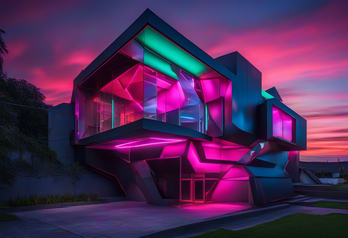 ai4spaces: Cyberpunk House Exterior