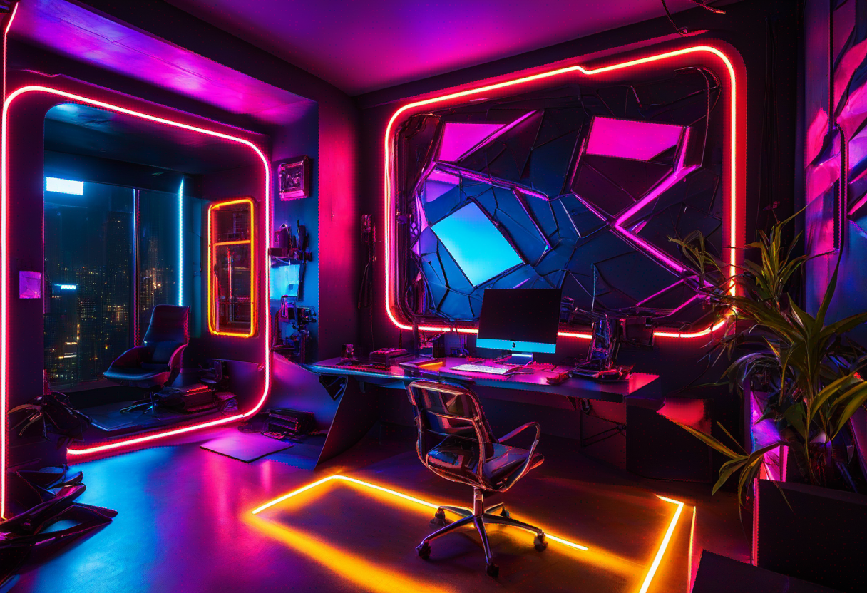 ai4spaces: Cyberpunk Home Office