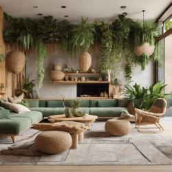 Biophilic Living Room | ai4spaces