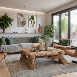 Biophilic Living Room | ai4spaces