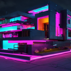 Cyberpunk House Exterior | ai4spaces