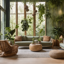 Biophilic Living Room | ai4spaces